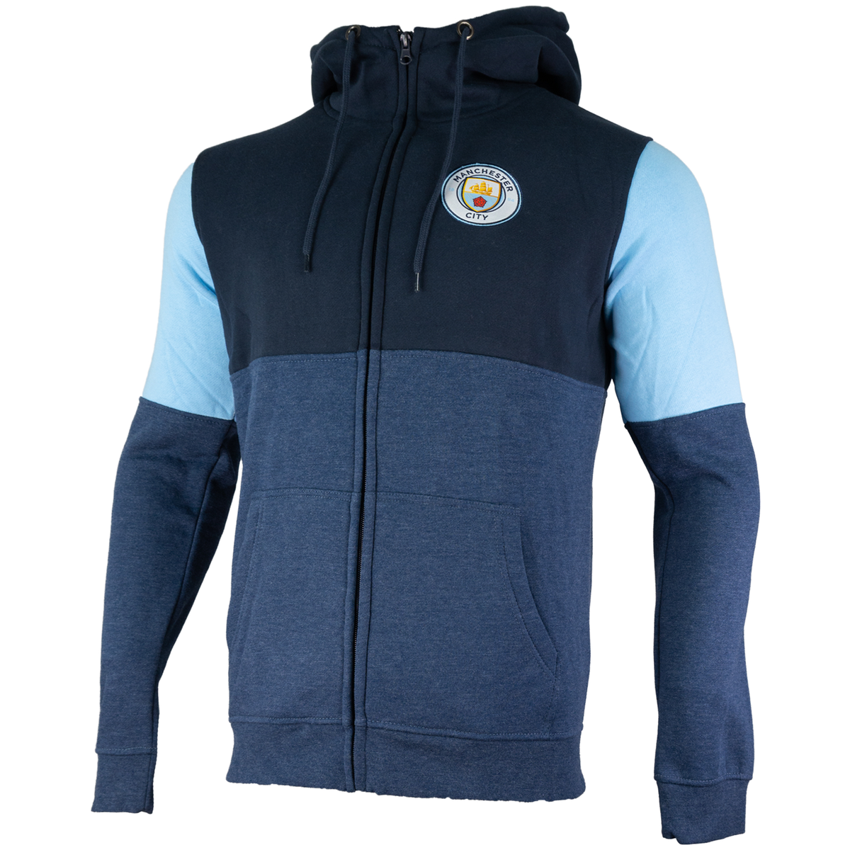 Manchester City Men's Full Zip Color Block Hoodie – TUDN Fan Shop